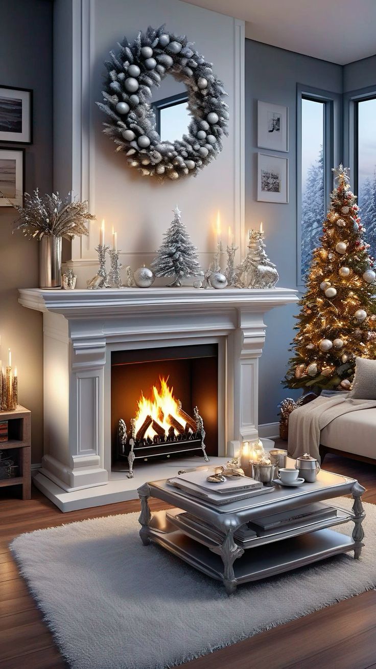 Geniales ideas para decorar chimeneas en navidad. - CHIMENEAS CASA